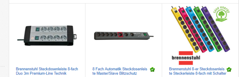 Brennenstuhl 8-Fach-Steckdosenleiste: bunt & billig » BüroDeals.de